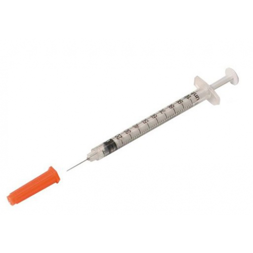 Insuline spuitje 1ml met naald / U100 | Afarma